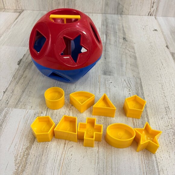 Tupperware | Toys | Vintage Tupperware Blue Red Shape O Ball Toy Sorter ...
